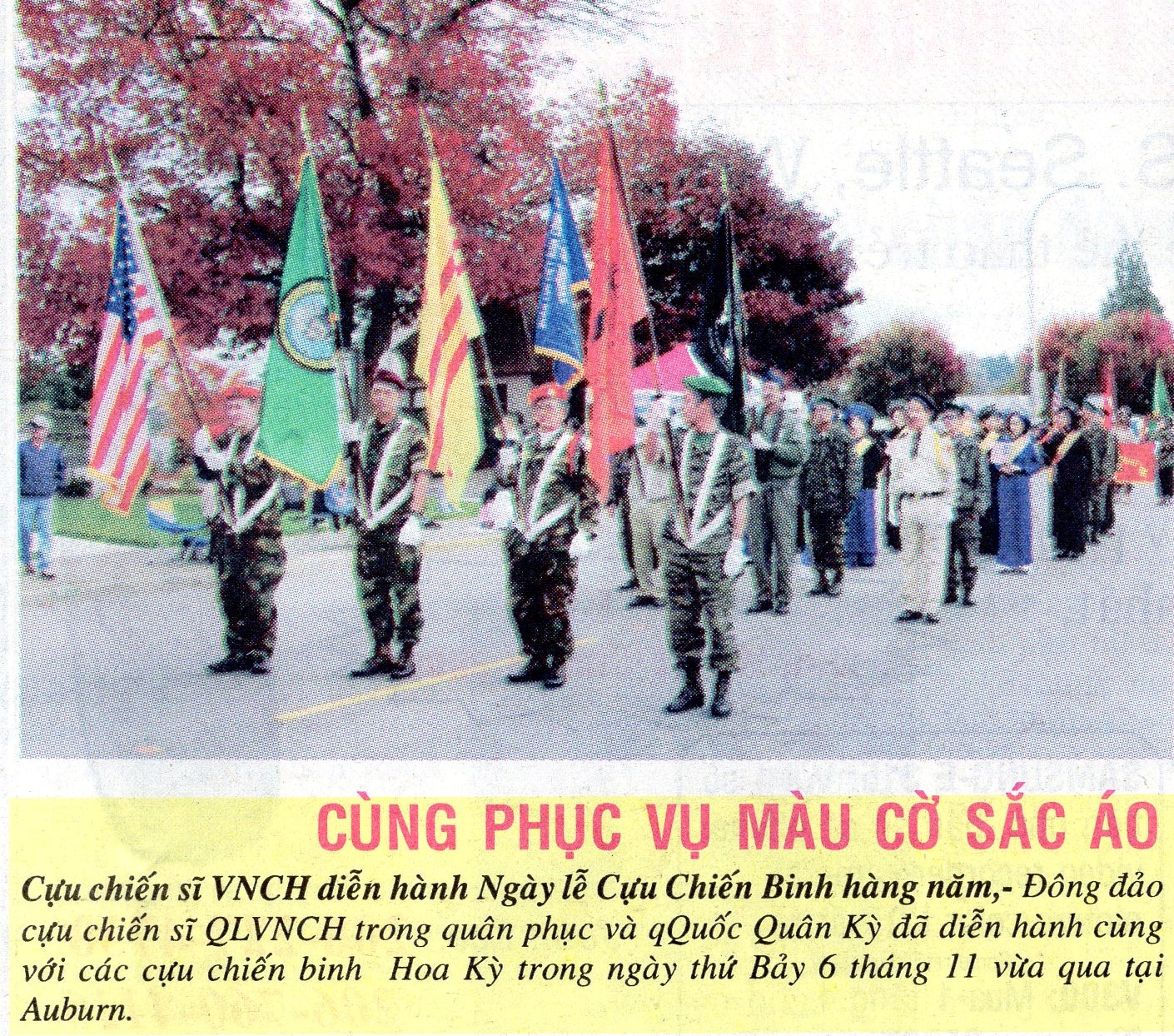 Cùng phục vụ màu cờ sắc áo. QLVNCH - NW Vietnamese News
